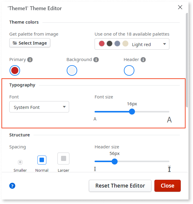 テーマエディタを使用してアプリの外観をカスタマイズする - OutSystems 11 ドキュメンテーション