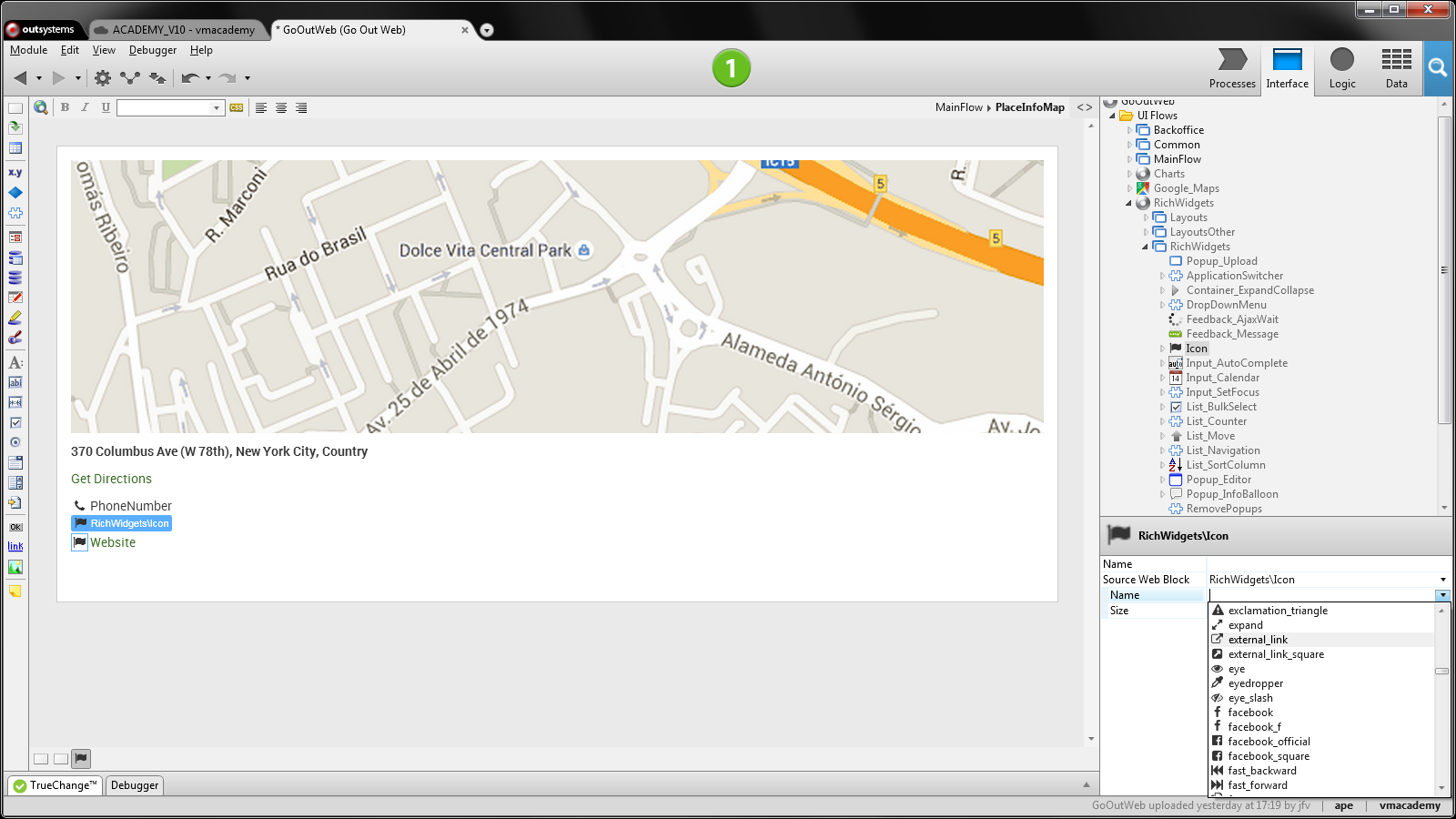 アイコンを使用する - OutSystems 10 ドキュメンテーション
