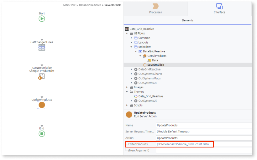 How to save changes to the OutSystems Data Grid - OutSystems 11 Documentation