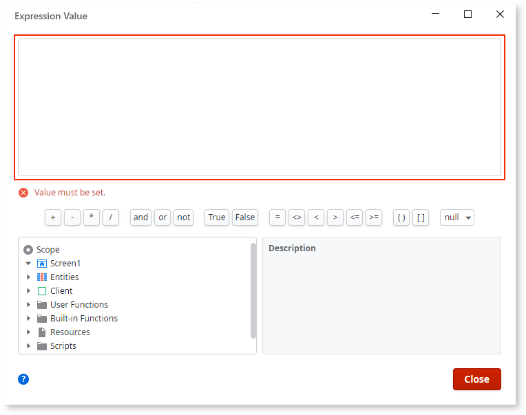 Required Property Value Error - OutSystems 11 Documentation