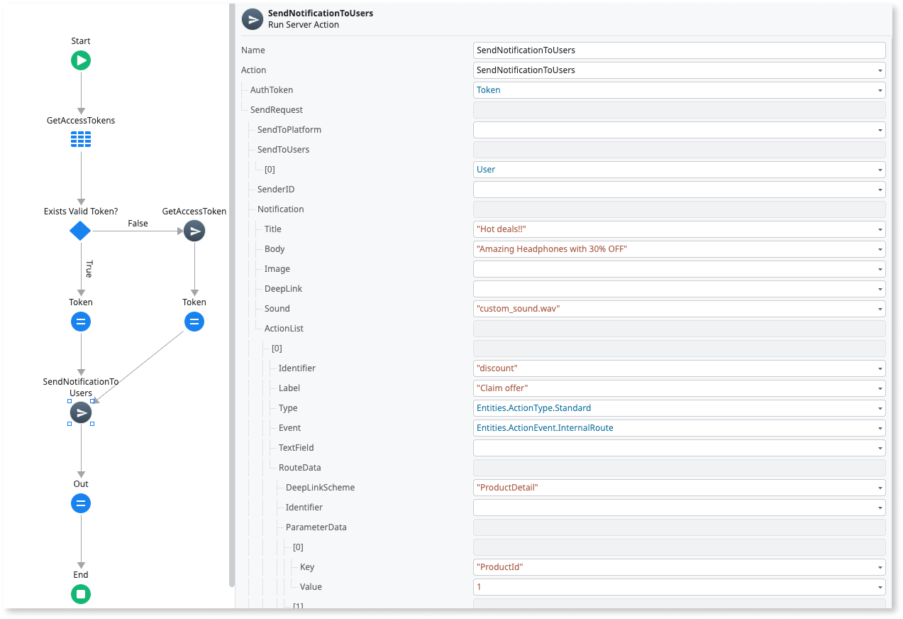 Firebase Cloud Messaging Pluginによるサーバーアクションの使用 - ODC Documentation