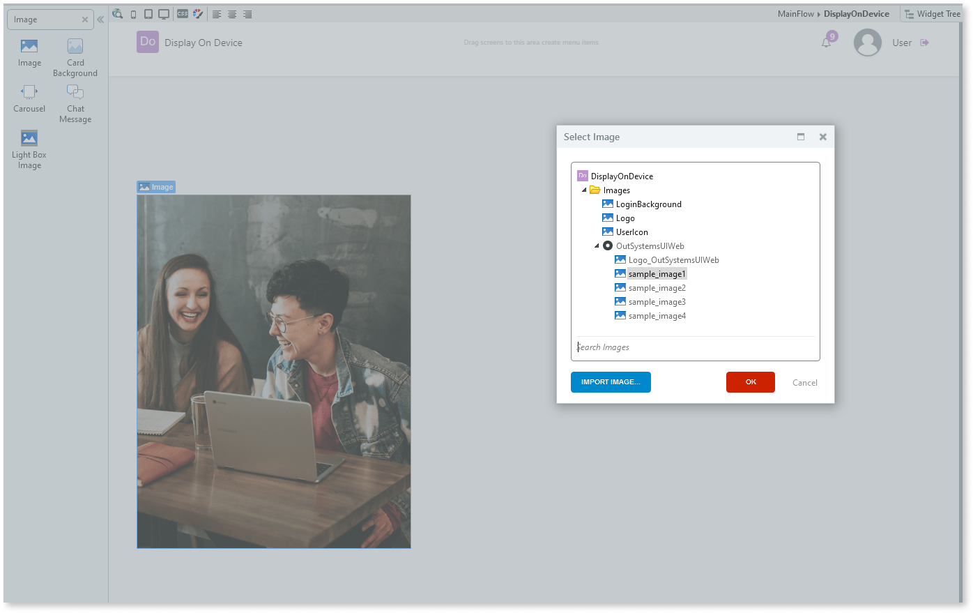 Display on Device - OutSystems 11 Documentation