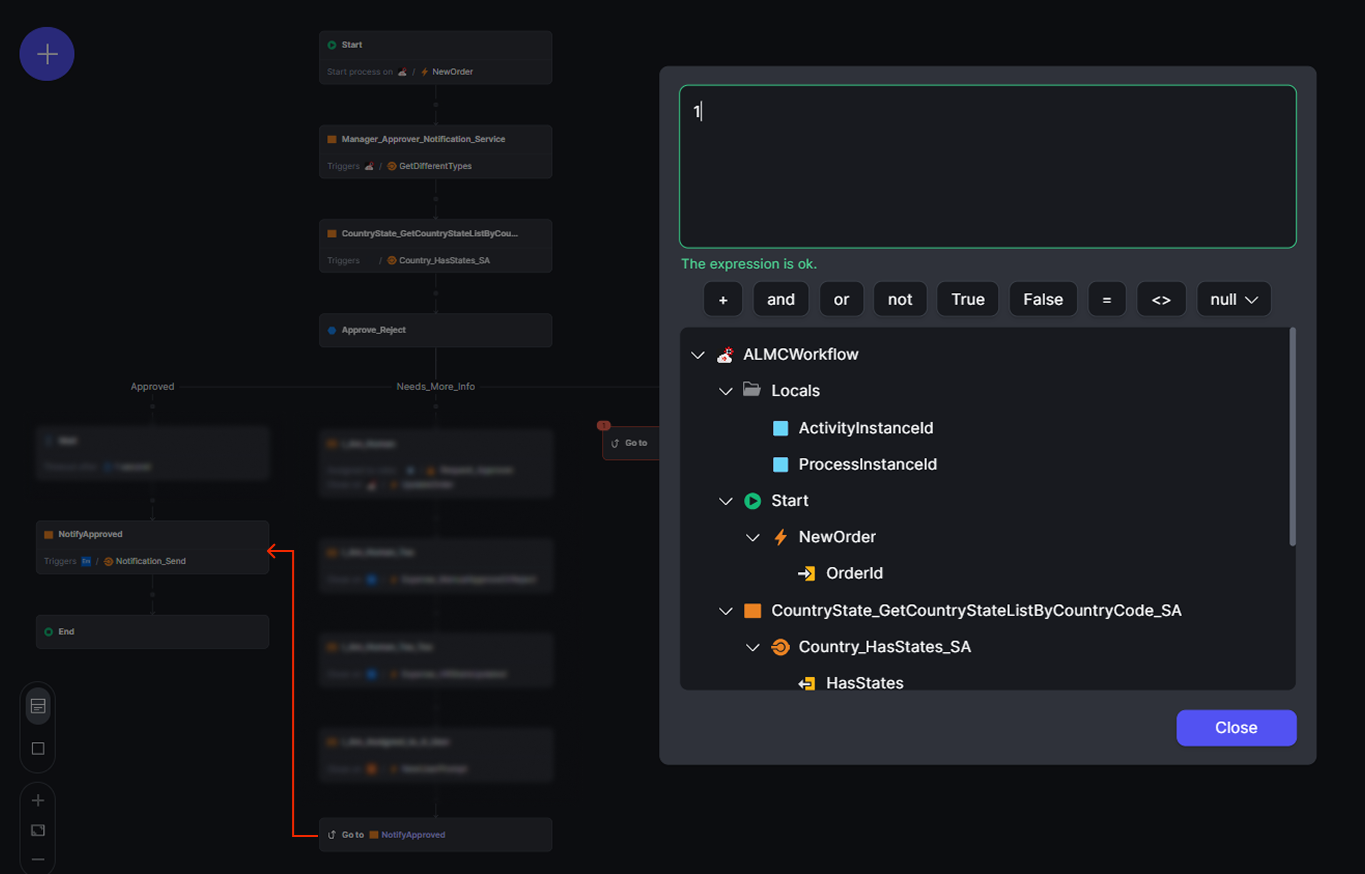 Go to a flow step in workflows - ODC Documentation