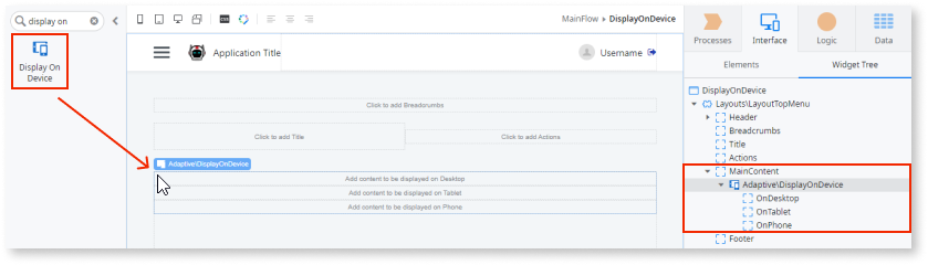 Display on Device - OutSystems 11 Documentation