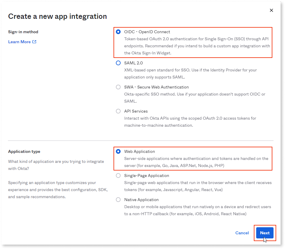 Add Okta for use as an external identity provider - ODC Documentation
