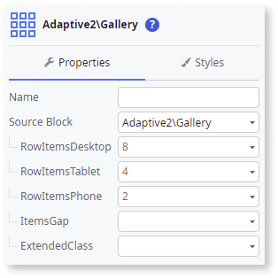 Gallery - OutSystems 11 Documentation