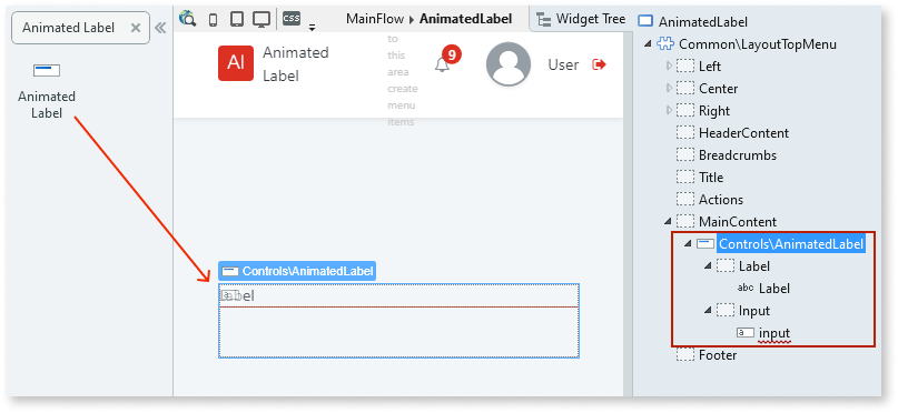 Animated Label - OutSystems 11 Documentation