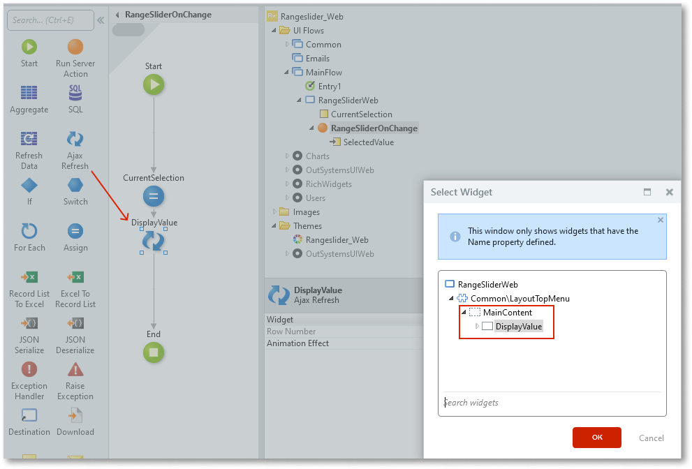 Range Slider - OutSystems 11 Documentation