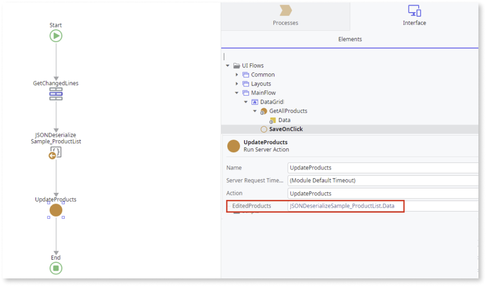 Save changes in OutSystems Data Grid - ODC Documentation