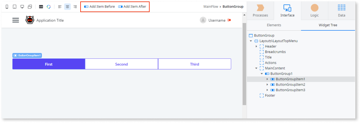 Button Group Item - OutSystems 11 ドキュメンテーション