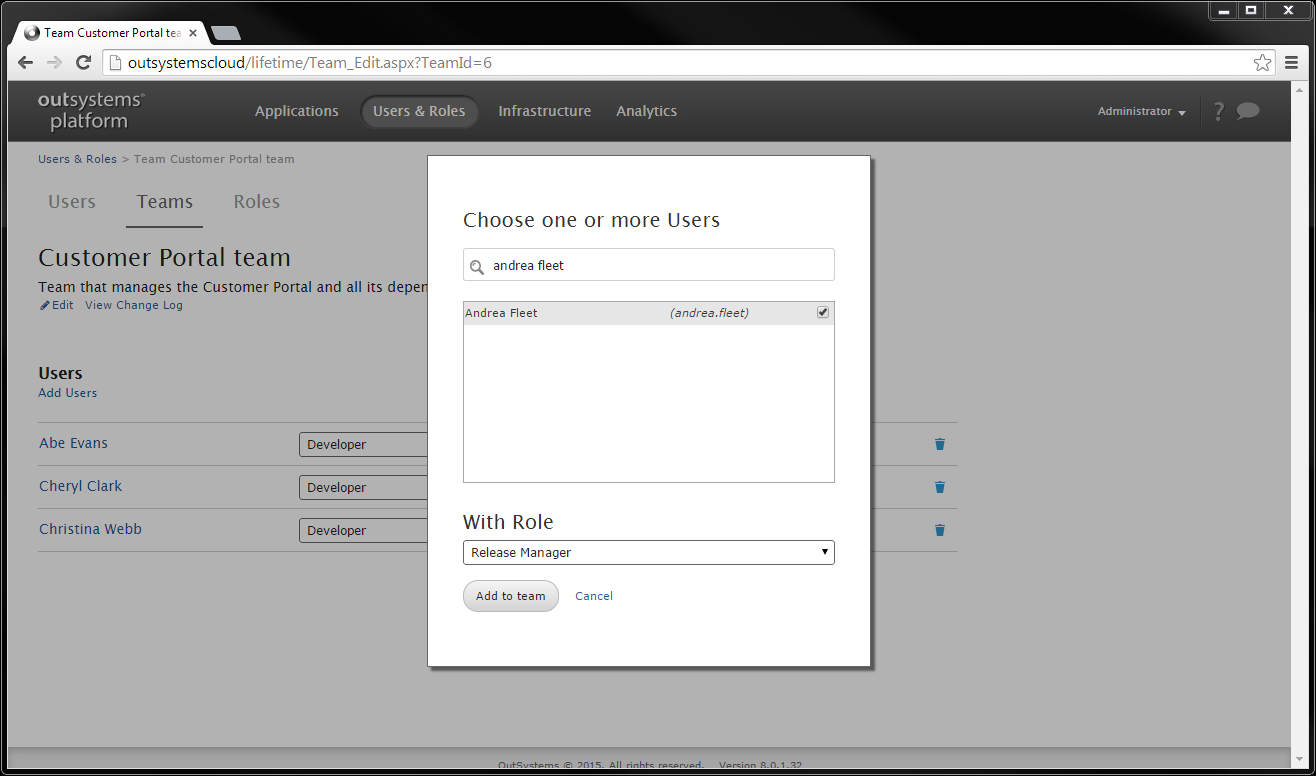 Create an IT Team - OutSystems 10 Documentation