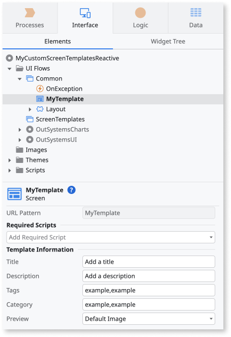 Creating Screen Templates - OutSystems 11 Documentation
