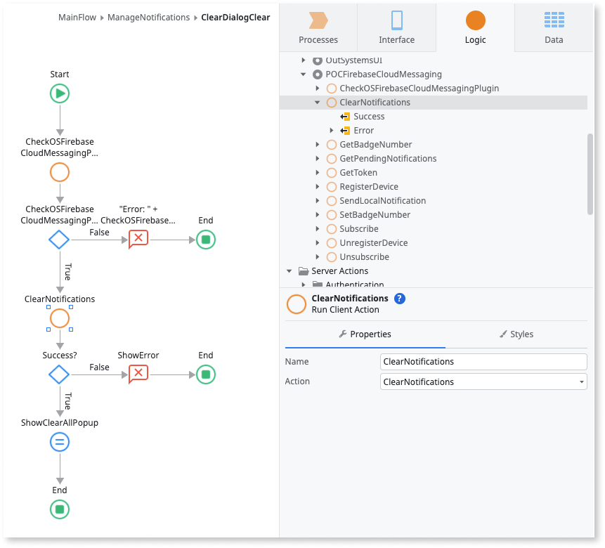 Firebase Cloud Messaging Plugin using configurator APIs - OutSystems 11 Documentation