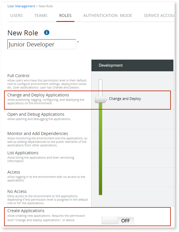 Control Who Creates Applications - OutSystems 11 Documentation