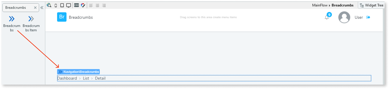 Breadcrumbs - OutSystems 11 Documentation
