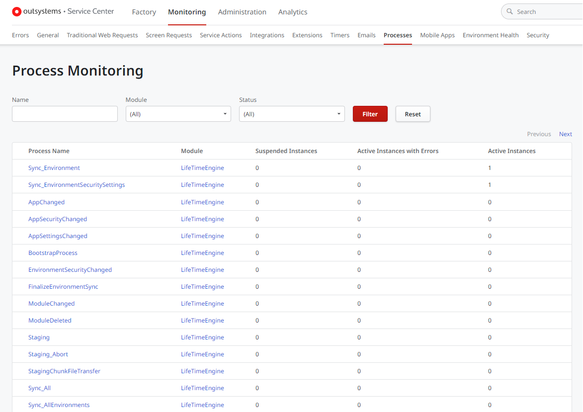 LifeTime synchronization is stuck - OutSystems サポート