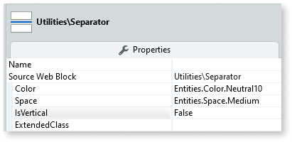 Separator - OutSystems 11 Documentation