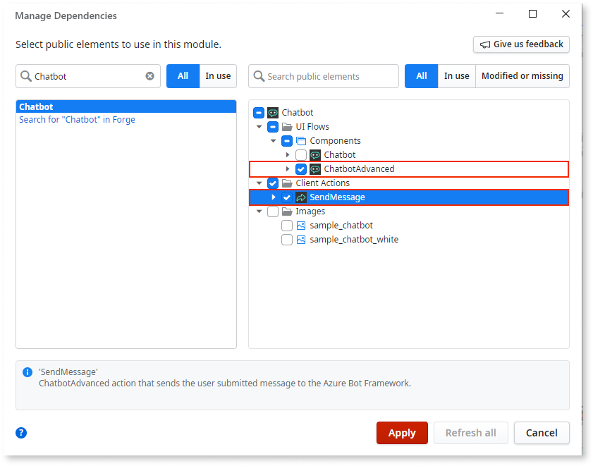 Create custom chatbot UI - OutSystems 11 Documentation