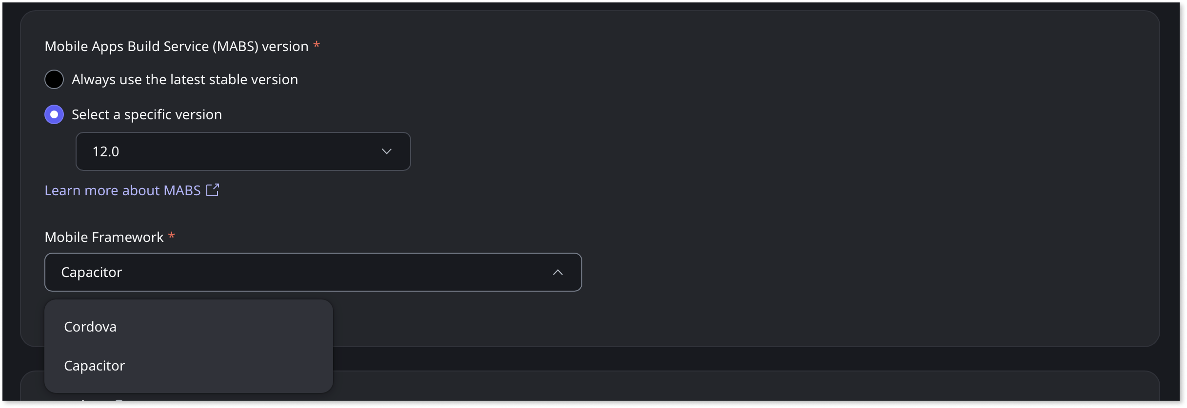 Create mobile app package - ODC Documentation