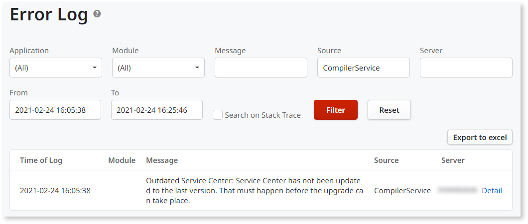 Possible errors related to modules preparation - OutSystems 11 Documentation