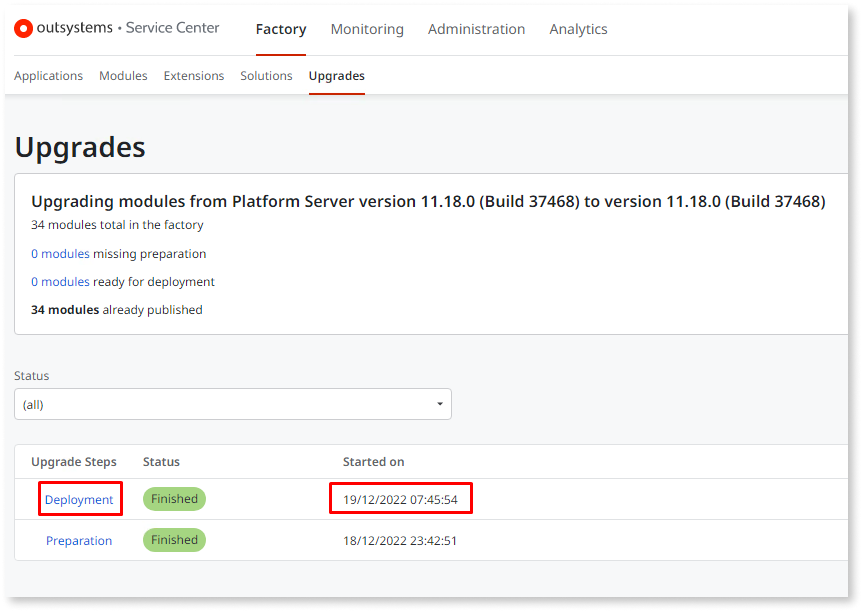 Multiple new tenants after using Deploy All - RPM-3448 - OutSystems Support