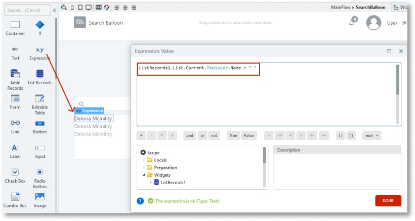 Search Balloon - OutSystems 11 ドキュメンテーション