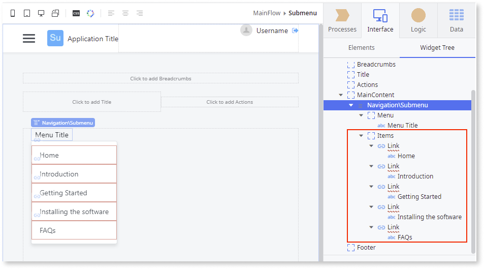 Submenu - ODC Documentation