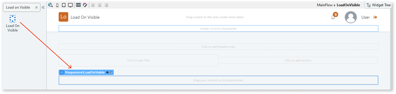 Load on Visible - OutSystems 11 Documentation