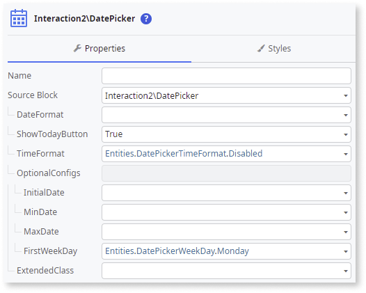 Date Picker - ODC Documentation