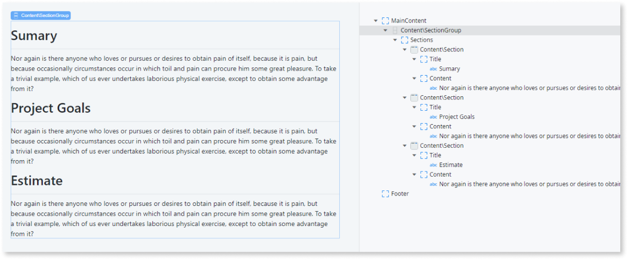 Section Group - OutSystems 11 Documentation