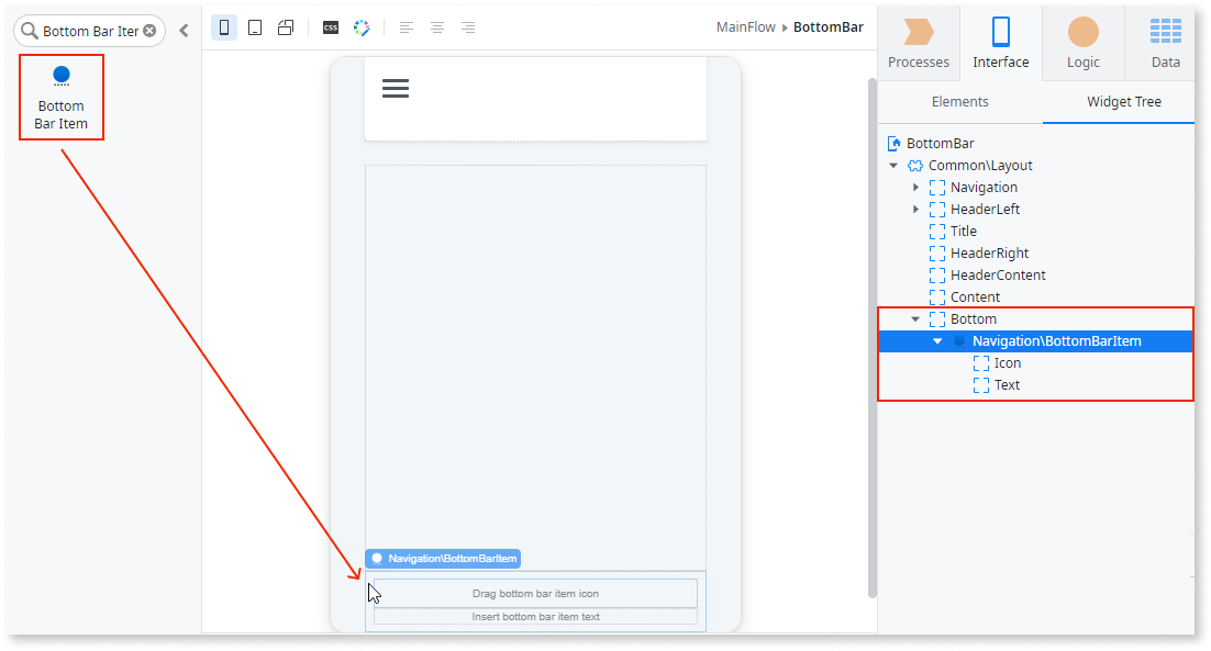 Bottom Bar Item - OutSystems 11 Documentation