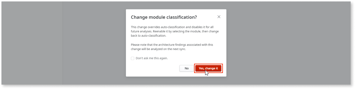 How to change module classifications - OutSystems 11 Documentation