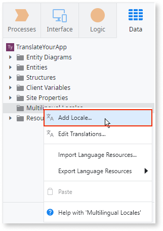 Translate your app - ODC Documentation