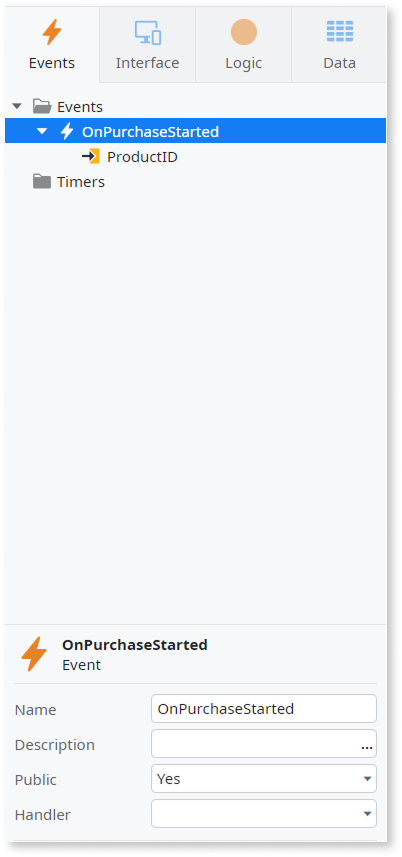 Implement events in ODC - ODC Documentation