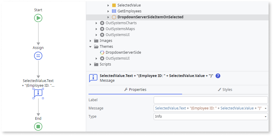 Dropdown Server Side - OutSystems 11 Documentation