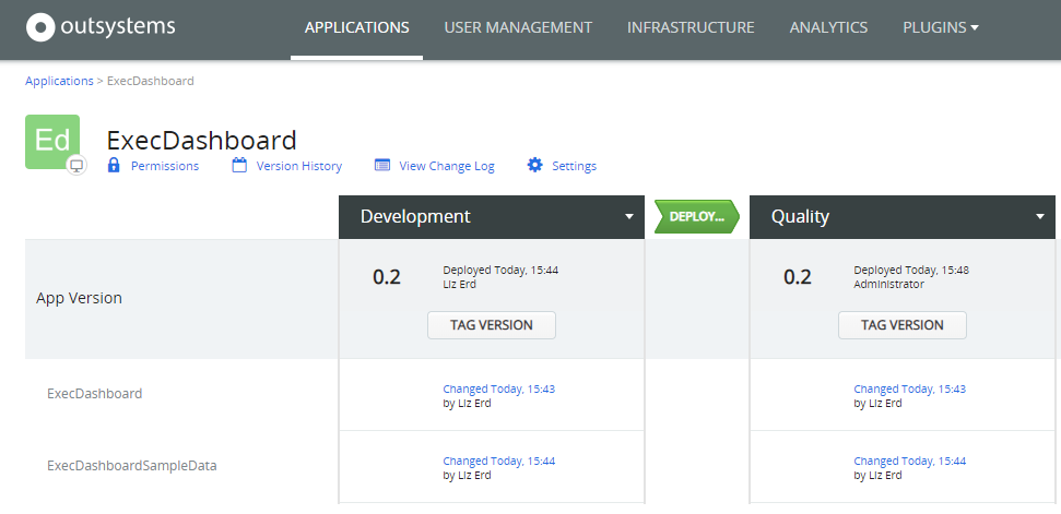 Configure application settings after deployment - OutSystems 11 ...