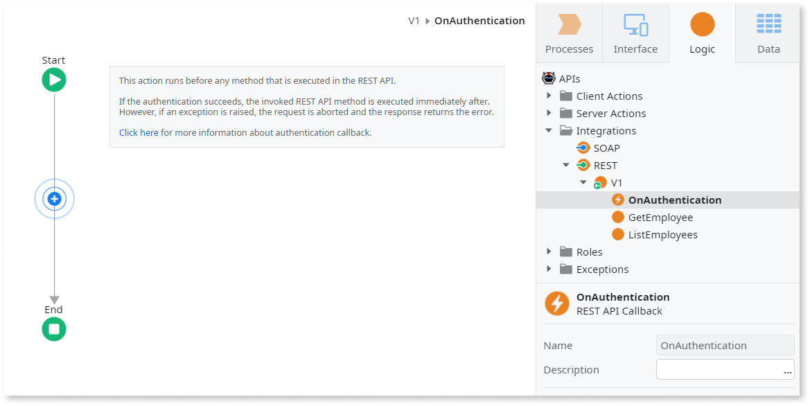 公開しているREST APIにカスタム認証を追加する - OutSystems 11 ドキュメンテーション