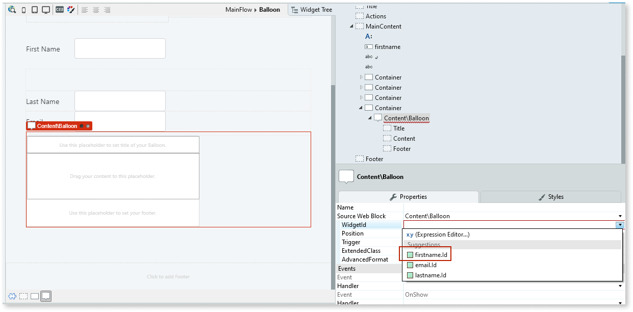 Balloon - OutSystems 11 Documentation