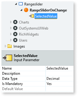Range Slider - OutSystems 11 Documentation
