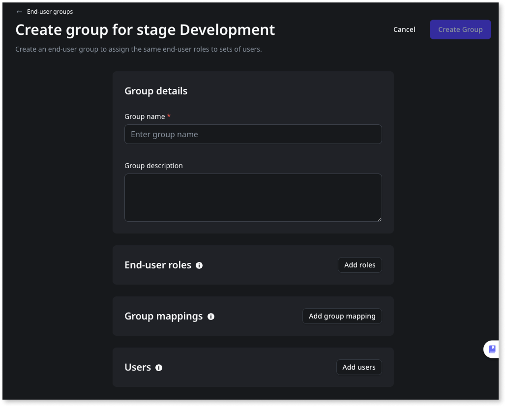 Manage end-user groups - ODC Documentation