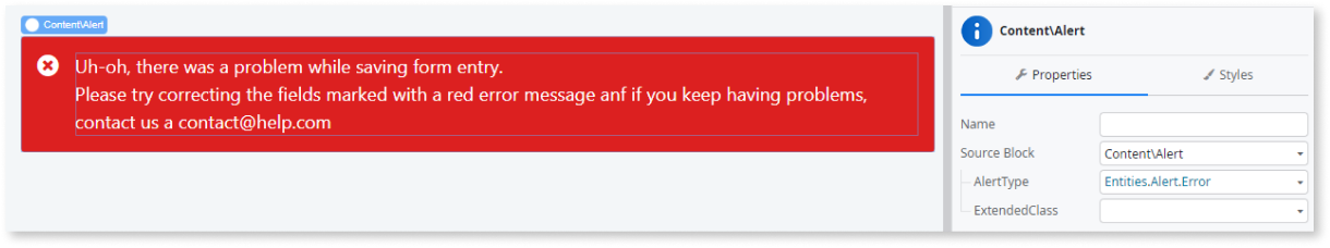 Alert - OutSystems 11 Documentation