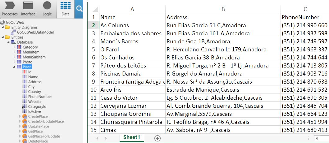 Bootstrap an Entity Using an Excel File - OutSystems 10 Documentation