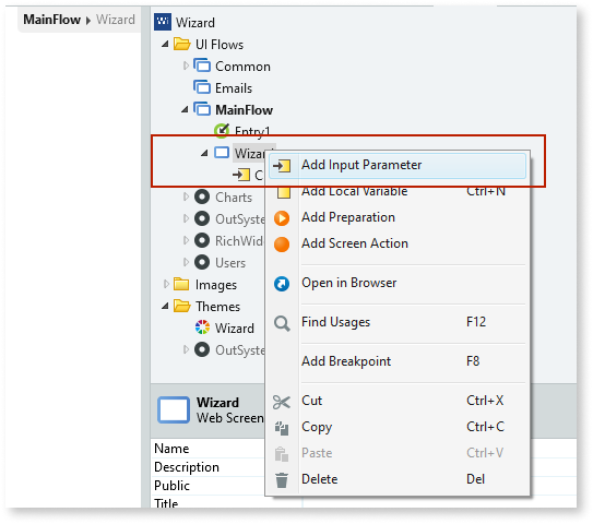 Wizard - OutSystems 11 Documentation