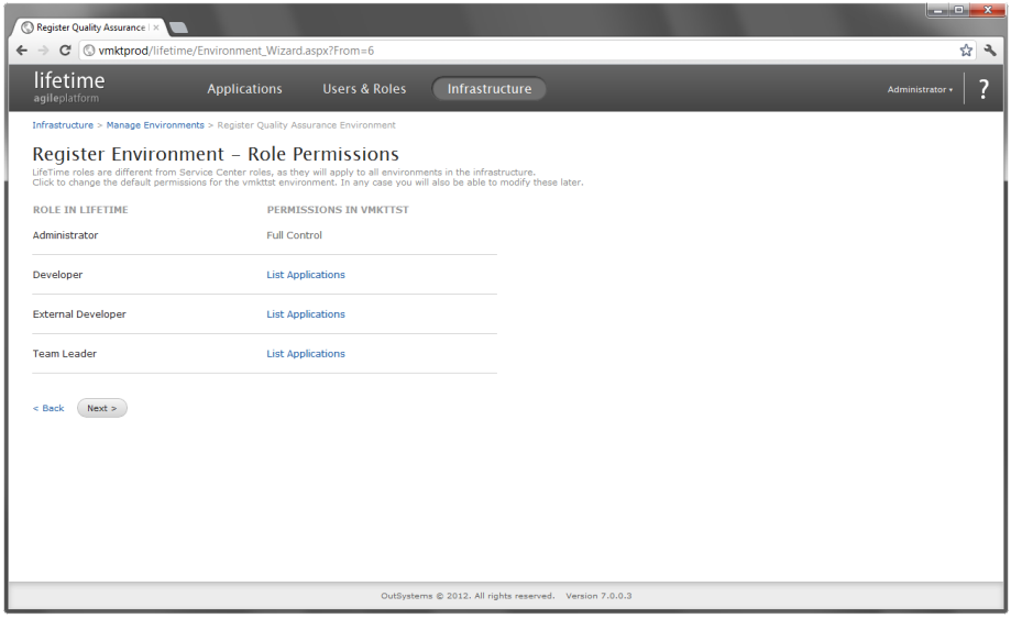 Configure the infrastructure management console - OutSystems 10 Documentation