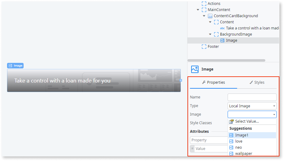Card Background - OutSystems 11 Documentation