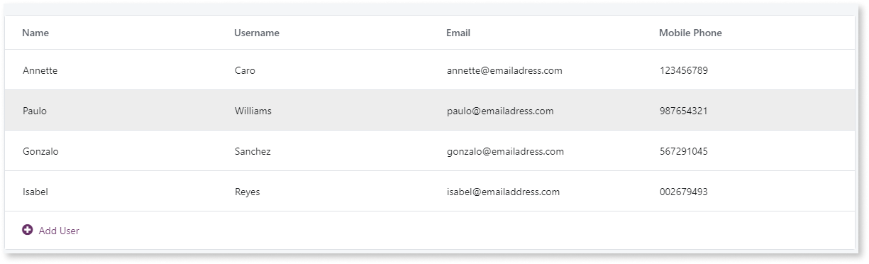 Editable Table Widget - OutSystems 11 Documentation