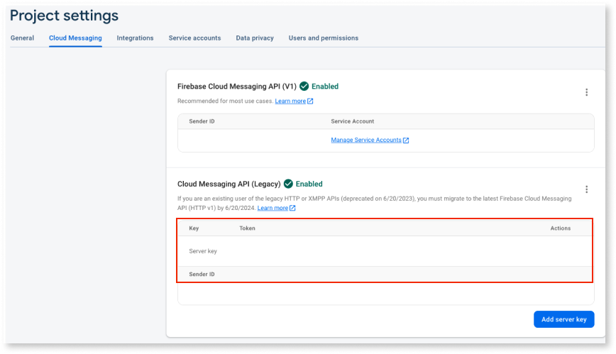 Firebase Cloud Messaging Plugin Using Configurator Apis Odc Documentation