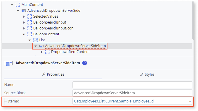 Dropdown Server Side - OutSystems 11 Documentation