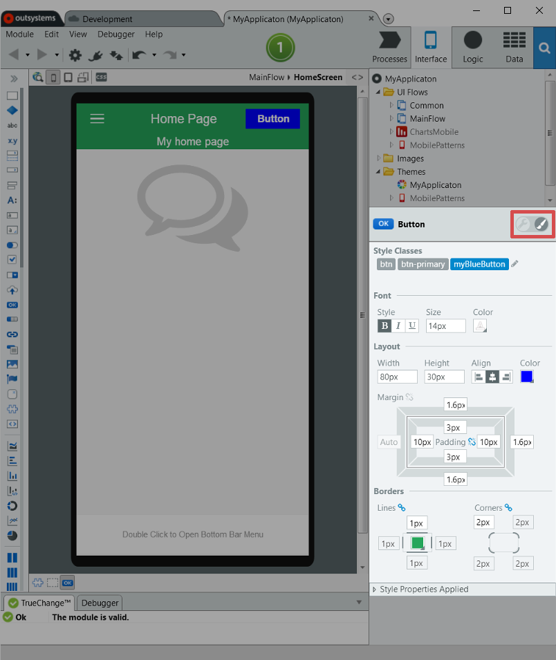 Change the Look of Widgets with Styles Editor - OutSystems 10 Documentation