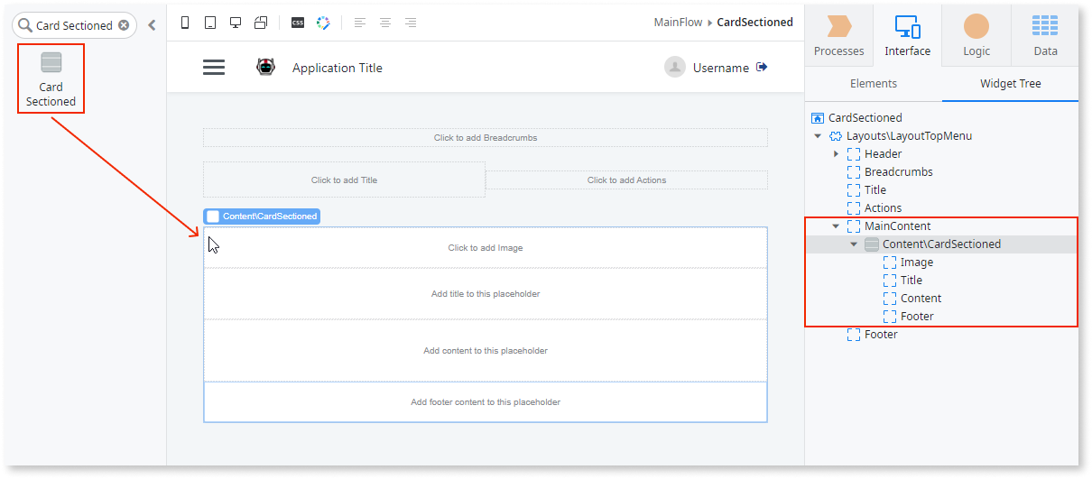 Card Sectioned - OutSystems 11 Documentation